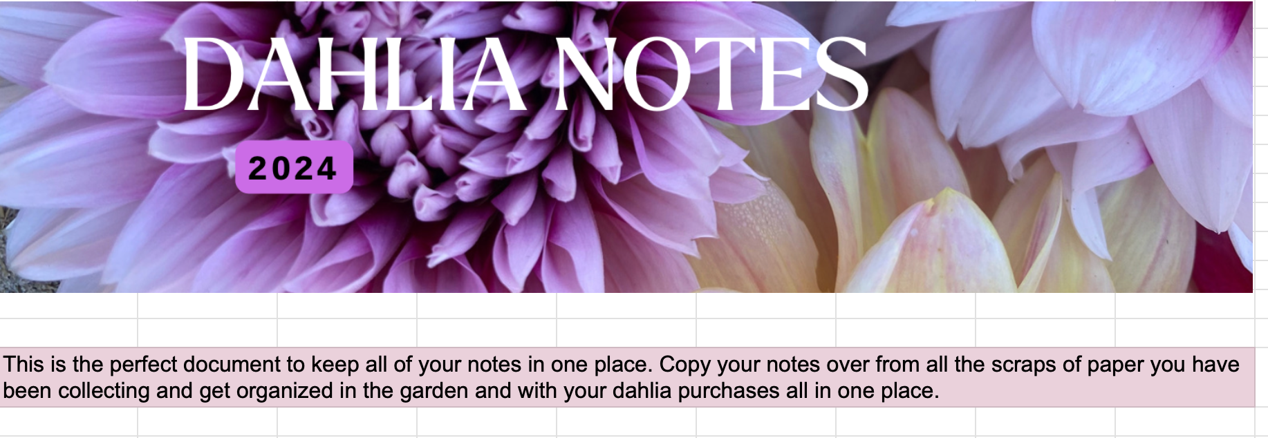 Digital Dahlia Tracker – Peak Bloom Consulting